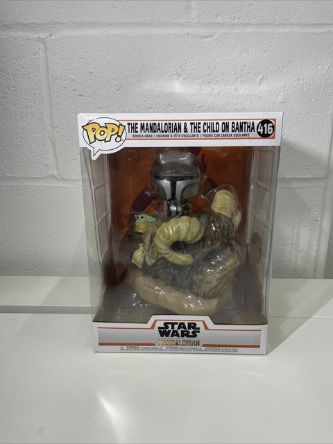 FUNKO POP! DELUXE: Mandalorian- Mando & Child on Bantha Vinyl Figure ...