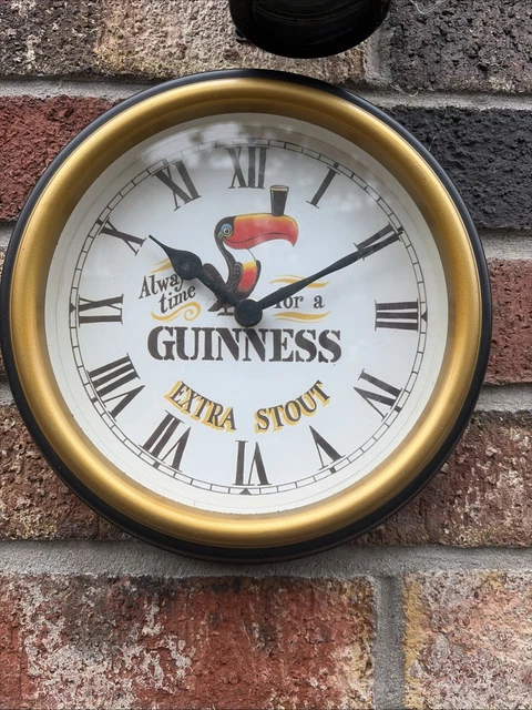 GUINNESS TOUCAN ADVERTISING Wall Wood Clock By Past Times 22cm £42.99 ...