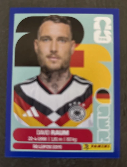 PANINI FIFA WORLD CUP 2026 GERMANY #GER4 DAVID RAUM Blue Parallel ...