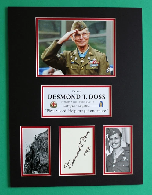 DESMOND T. DOSS AUTOGRAPH masterly display WW2 Hacksaw Ridge EUR 54,99 ...