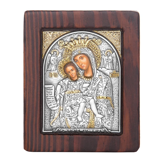 NEW CLARTE ICON Holy Virgin Mary Axion Esti With The Holy Child $39.00 ...