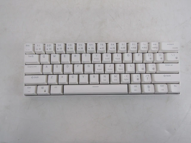 ROYAL KLUDGE MECHANICAL Keyboard Model No. RK61 White Unboxed Missing ...