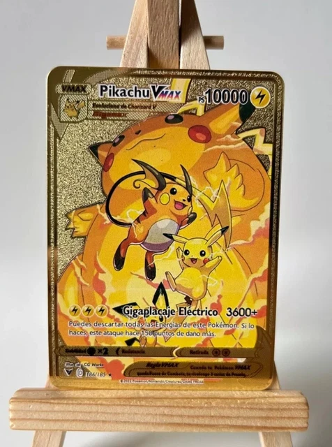 POKEMON SOLID METAL Gold Pikachu Charizard Mewtwo & More Cards Rare EX ...