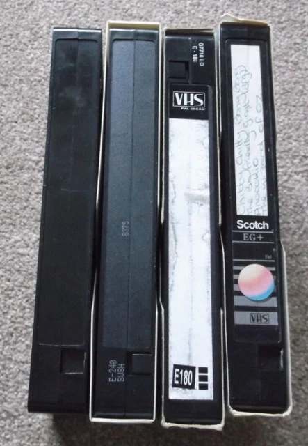 4 X VHS Video Blank / Re-Recordable Tapes / Cassettes 180/240 3/4 Hours ...