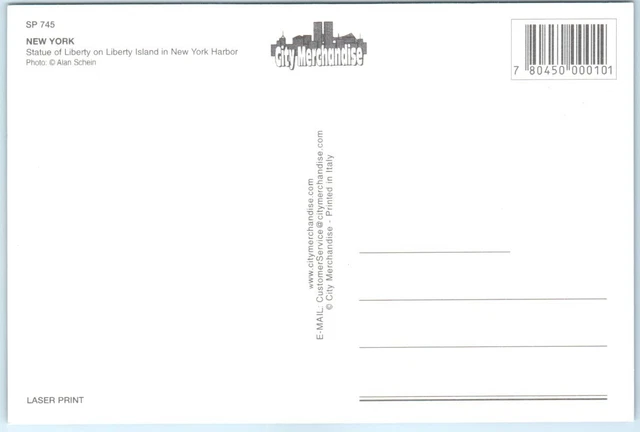 POSTCARD - STATUE of Liberty, Liberty Island, New York Harbor, New York ...