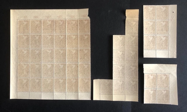 50 BRIEFMARKEN 2 Mark, Taube/Hände, braun, Alliierte Besetzung ...