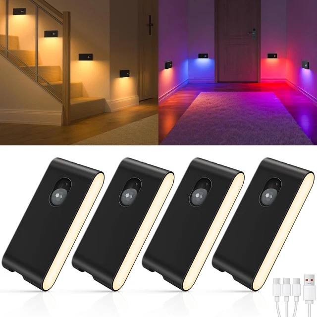 STAIR LIGHTS RGB & Warm White, Wireless Motion Sensor Lights Indoor ...