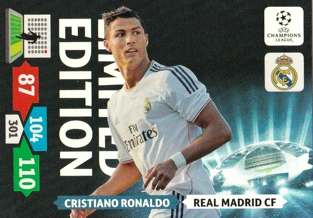 CRISTIANO RONALDO LIMITED Edition card UEFA CHAMPIONS LEAGUE 2013 2014 ...