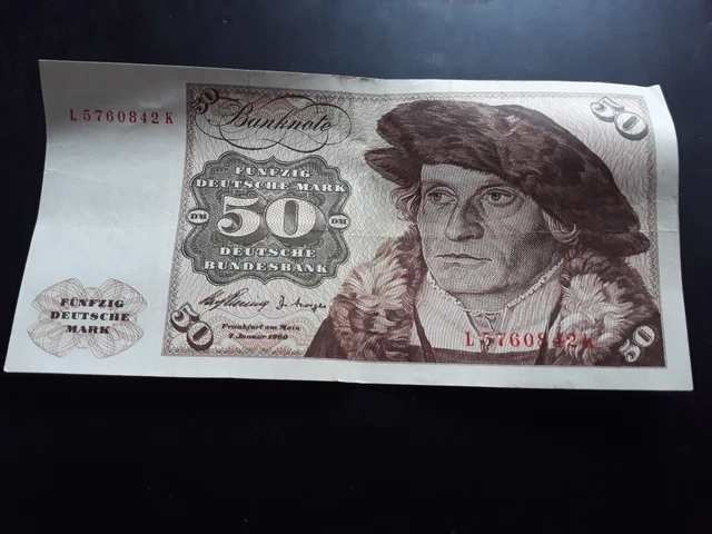 50 DM DEUTSCHE Mark note, banknote from 1960 - series L/K - prison ...