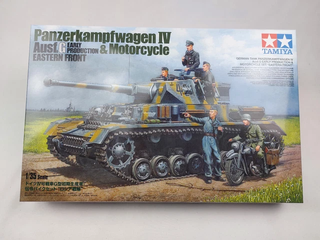 TAMIYA 25209 PANZERKAMPFWAGEN IV Ausf. G Early Production & Motorcycle ...