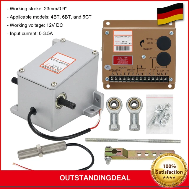 DIESEL GENERATOR SPEED Controller Kit Actuator+Speed Control Unit+Speed ...