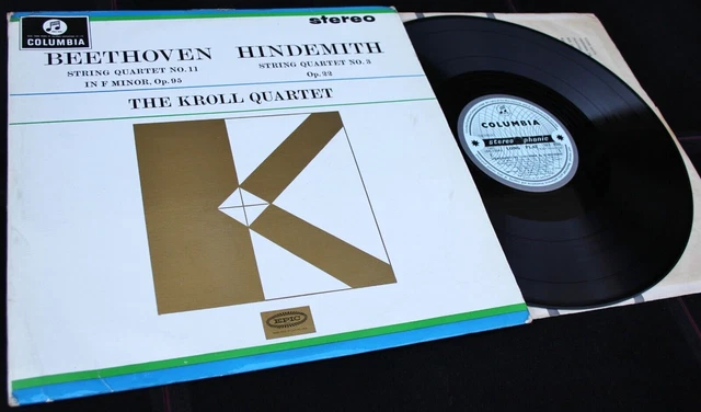 BEETHOVEN / HINDEMITH: Quartets - Kroll Quartet **Columbia SAX 2520 ED1 ...