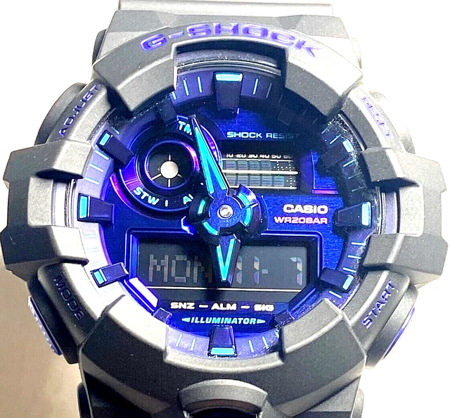 CASIO G-SHOCK VIRTUAL Black Metallic Analog/Digital Watch GA700VB-1A £ ...