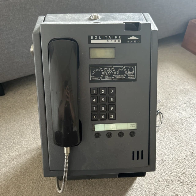 VINTAGE SOLITAIRE 6000HS Coin Operated Payphone Collectible Commercial ...