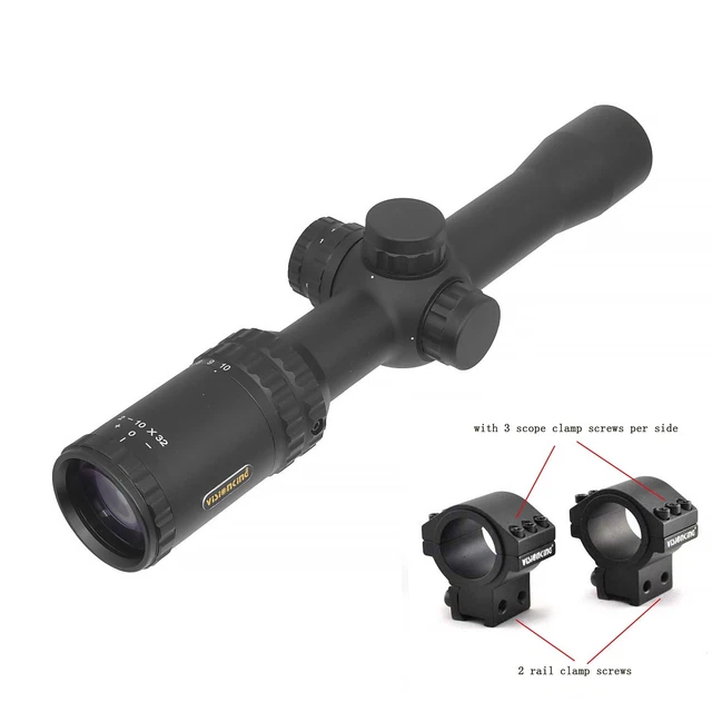 VISIONKING 2-10X32 RIFLE Scope First Focal Plane Mil dot Low Dovetail ...
