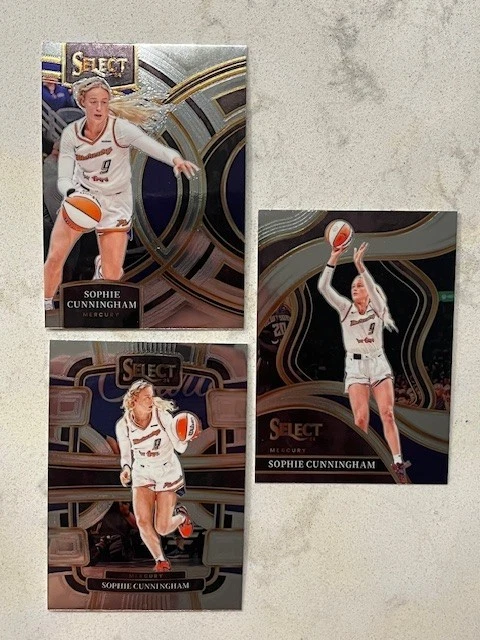 (3) SOPHIE CUNNINGHAM 2024 Panini Select WNBA cards 1 of each version ...