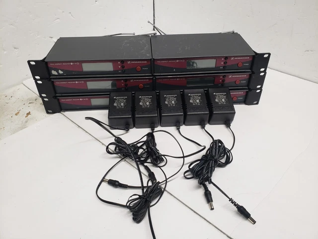 LOT OF 6 Sennheiser EW100 EM100 G2 Wireless Receiver Rack W/ 5 POWER ...