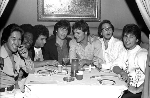 CHRIS MULKEY PICTURED cast mates Peter Kwong Hsehimu Michael Tucci- Old ...