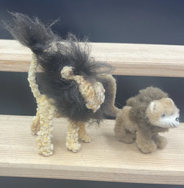 RARE VINTAGE 2 Miniature Pipe Cleaner Lions. Animals £37.12 - PicClick UK
