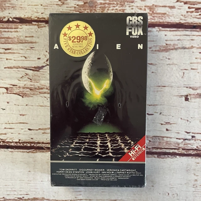 ALIEN MOVIE VHS Tape Movie Horror Sci-Fi CBS FOX Video Sigourney Weaver ...