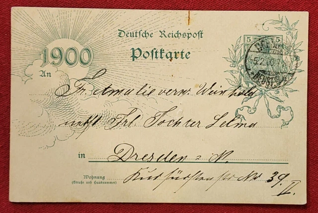 WW1 WWI IMPERIAL German DEUTSCHE REICHSPOST postcard 1900 £3.29 ...
