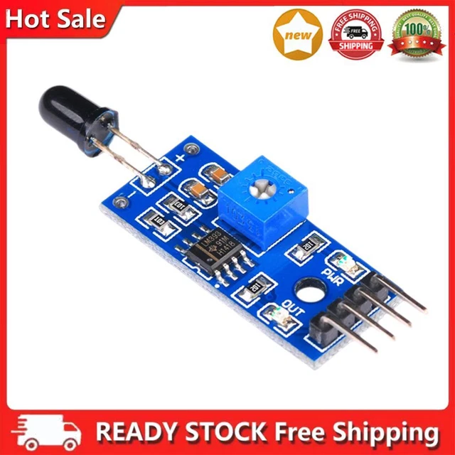 4 PIN FLAME Sensor Module Sensitivity Adjustable for Arduino DIY Kit £3 ...