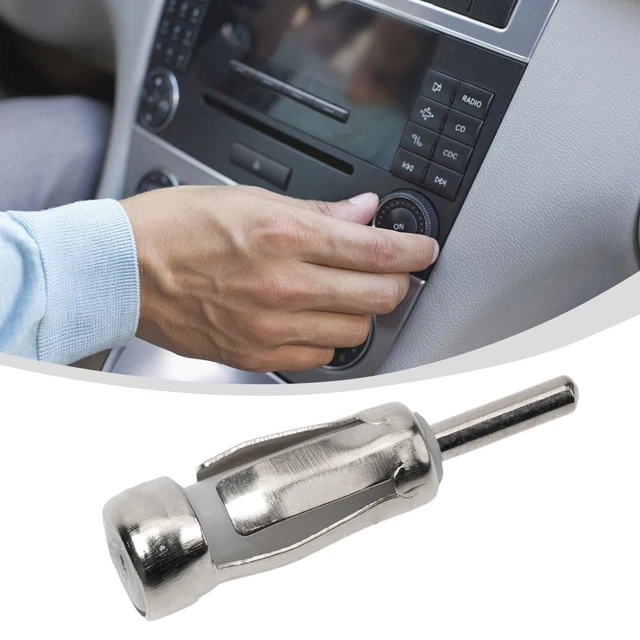 AERIAL PLUG SILVER Alloy+PVC Car Radio GPS Antenna Adaptor 0.4*1.6 ...