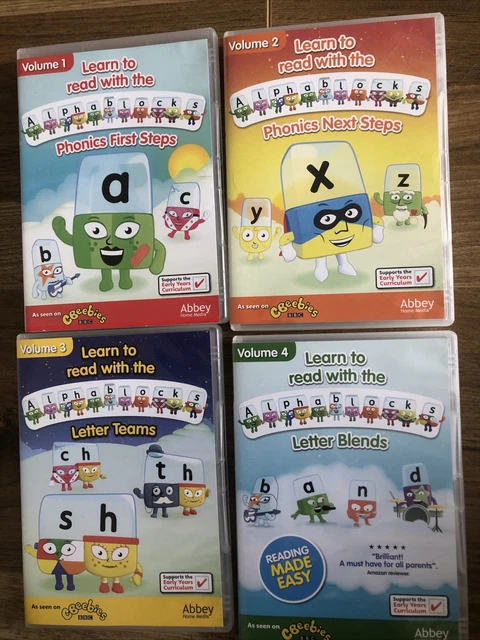 ALPHABLOCKS COLLECTION Volumes 1-4 DVD Box Sets CBeebies Early Years ...
