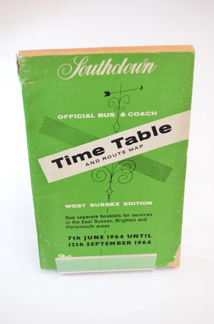 SOUTHDOWN BUS & Coach Timetable West Sussex Edition 07/06 1964 £12.00 ...