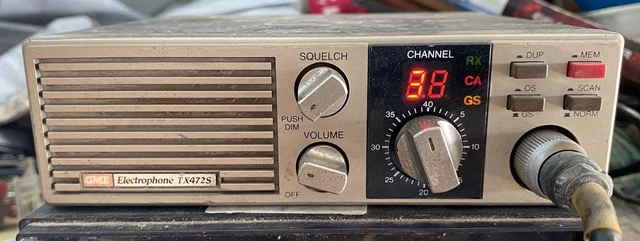 VINTAGE GME ELECTROPHONE TX472S UHF CB Radio $75.00 - PicClick AU