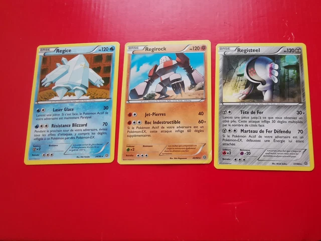 CARTE POKÉMON 3 Pokémon Légendes Registeel + Regirock + Regice Origines ...