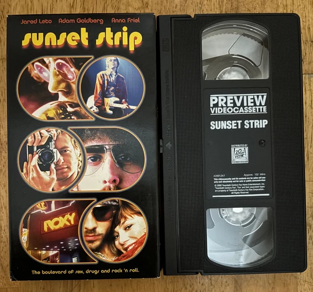 SUNSET STRIP VHS tape JARED LETO Screener SEX DRUGS early 2000's film R ...