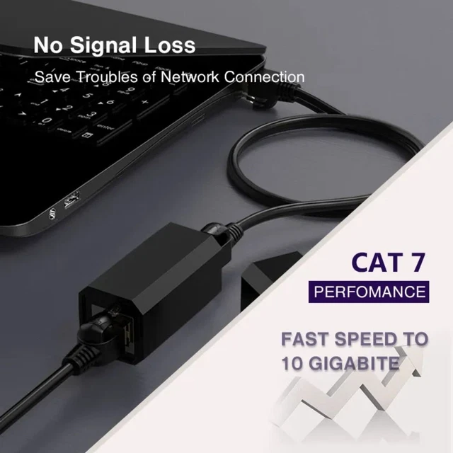 ABS ETHERNET COUPLER Network Extension Cable Extender for Cat7/Cat6 ...