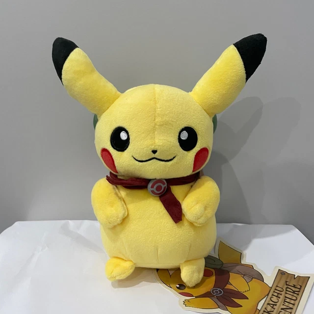 POKEMON CENTER ORIGINAL Plush Toy PIKACHU ADVENTURE Carrying a Backpack ...