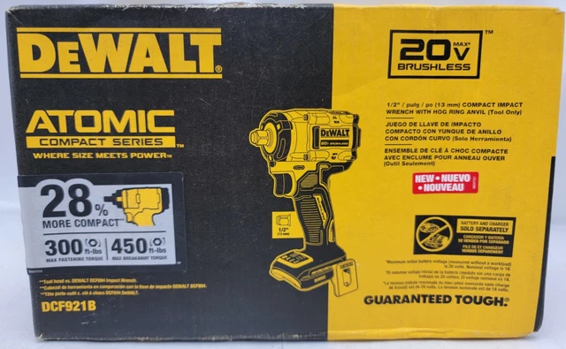 DEWALT DCF921B 20V 1/2" Impact Wrench (TOOL ONLY) New Sealed $186.34 ...