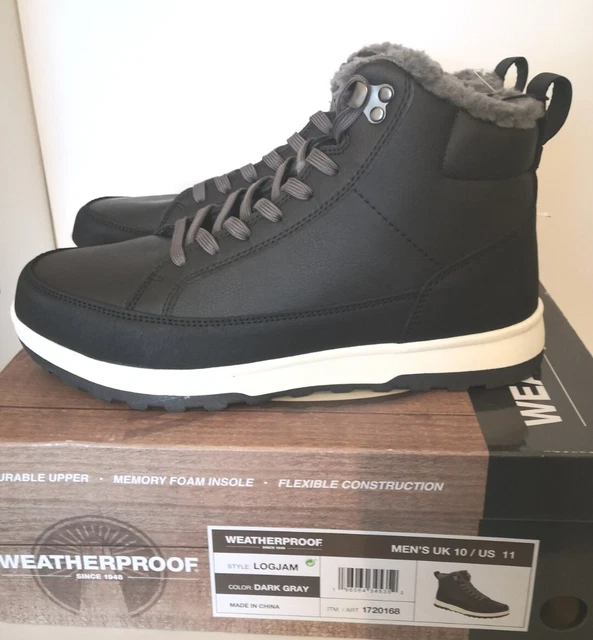 LOGJAM WEATHERPROOF MEN'S Sneaker Boot in Dark Grey Size UK 10 £19.99 ...
