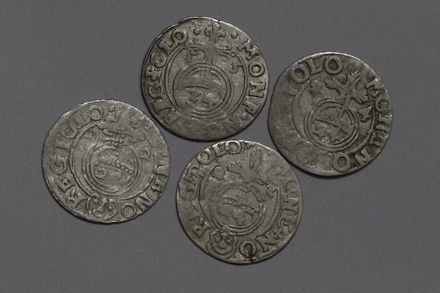 🧭 🇵🇱 POLEN 1/24 Taler 3 Polker 4 Silbermünzen 1600Er B64 #446 Wh29 EUR 29,11 - PicClick DE