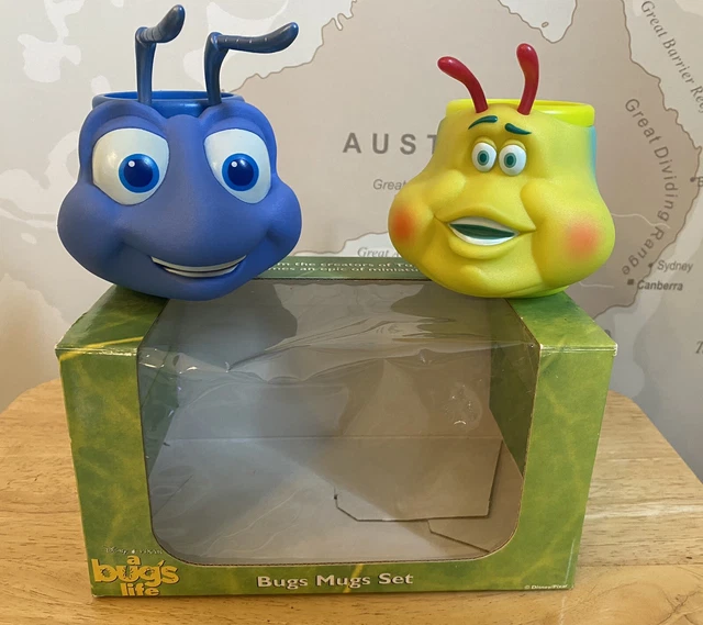 VINTAGE DISNEY PIXAR Bugs Life Mugs Heimlich Flik 90s Boxed £35.00 ...