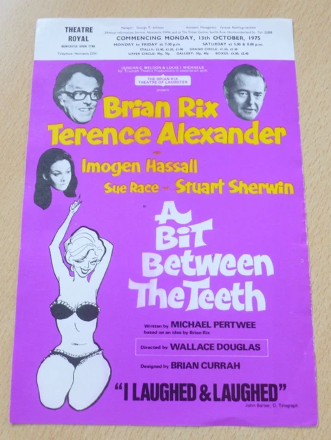 BRIAN RIX TERENCE Alexander Imogen Hassall Newcastle Theatre Flyer 1975 ...