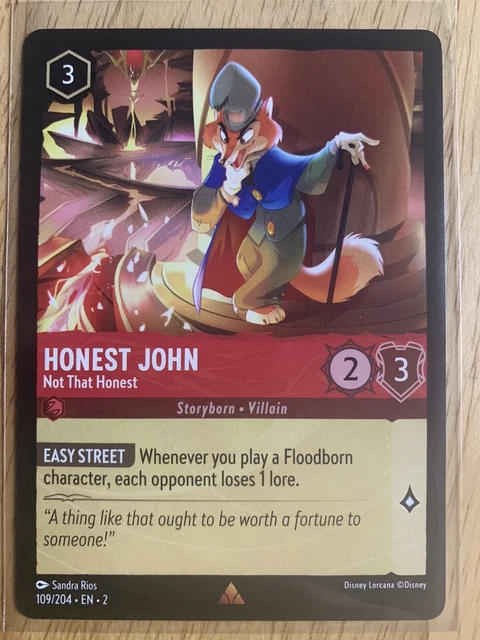 DISNEY LORCANA - Honest John, Not That Honest - 109 - Neuf avec neuf ...