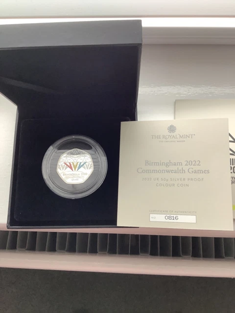 BIRMINGHAM COMMONWEALTH GAMES 50p 2022 Coin Silver Proof coin ,rare £75 ...