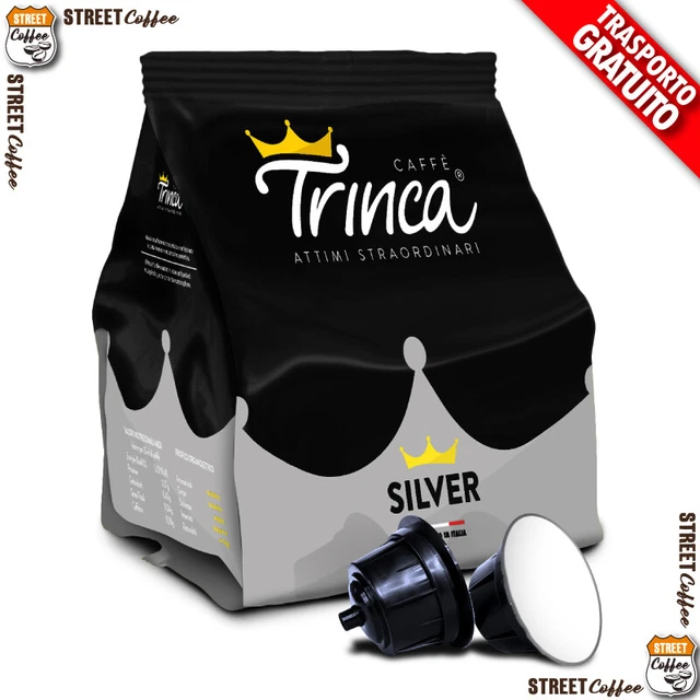 400 Capsule Cialde Caffè Trinca Compatibili Nescafe Dolce Gusto Silver