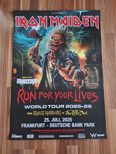 IRON MAIDEN RUN For Your Lives 2025 Tour: VIENNA Ernst Happel Stadium Poster EUR 39,00 - PicClick DE