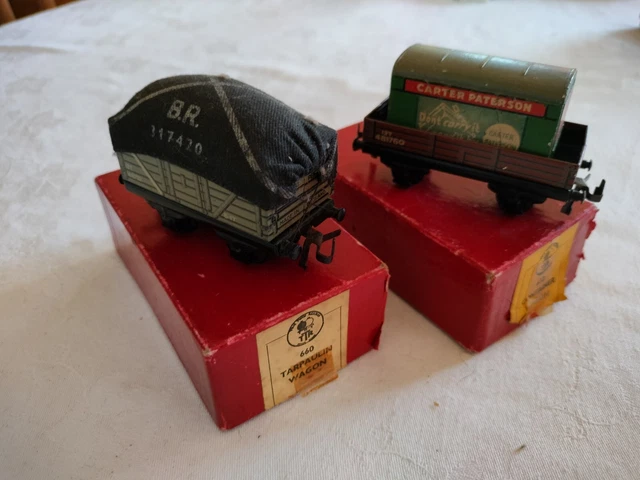 TRIX TWIN RAILWAY TTR Tarpaulin wagon 660 and Container Wagon 612 ...