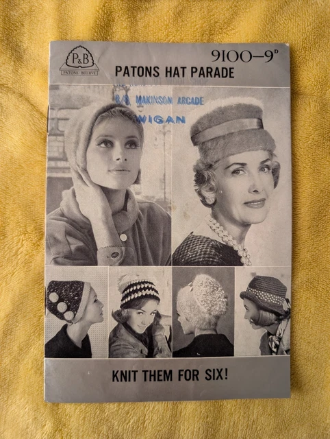 P&B PATONS HAT Parade 9100 Knitting Pattern (Tpf) £1.96 - PicClick UK