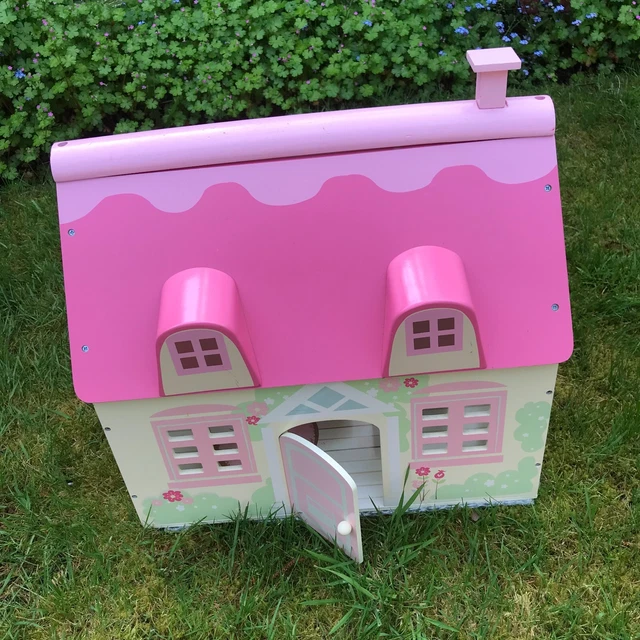 ELC WOODEN TOY Dolls House + Furniture and a Doll Figure £24.99 ...