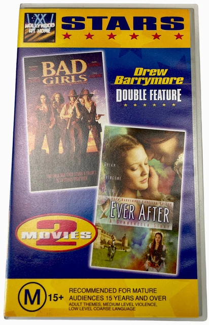 DREW BARRYMORE DOUBLE Feature VHS Video Cassette Tape PAL Clear Small ...