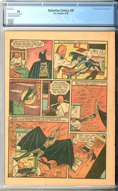 DETECTIVE COMICS #30 Early Batman Golden Age supereroe DC Comic 1939 ...