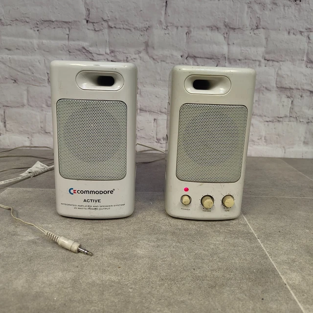 VERY RARE RETRO Commodore SP 690 Computer Multimedia Speakers - Working ...
