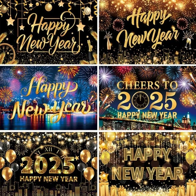 COUNTDOWN PARTY 2025 New Year Decorations Photography Props $17.57 ...